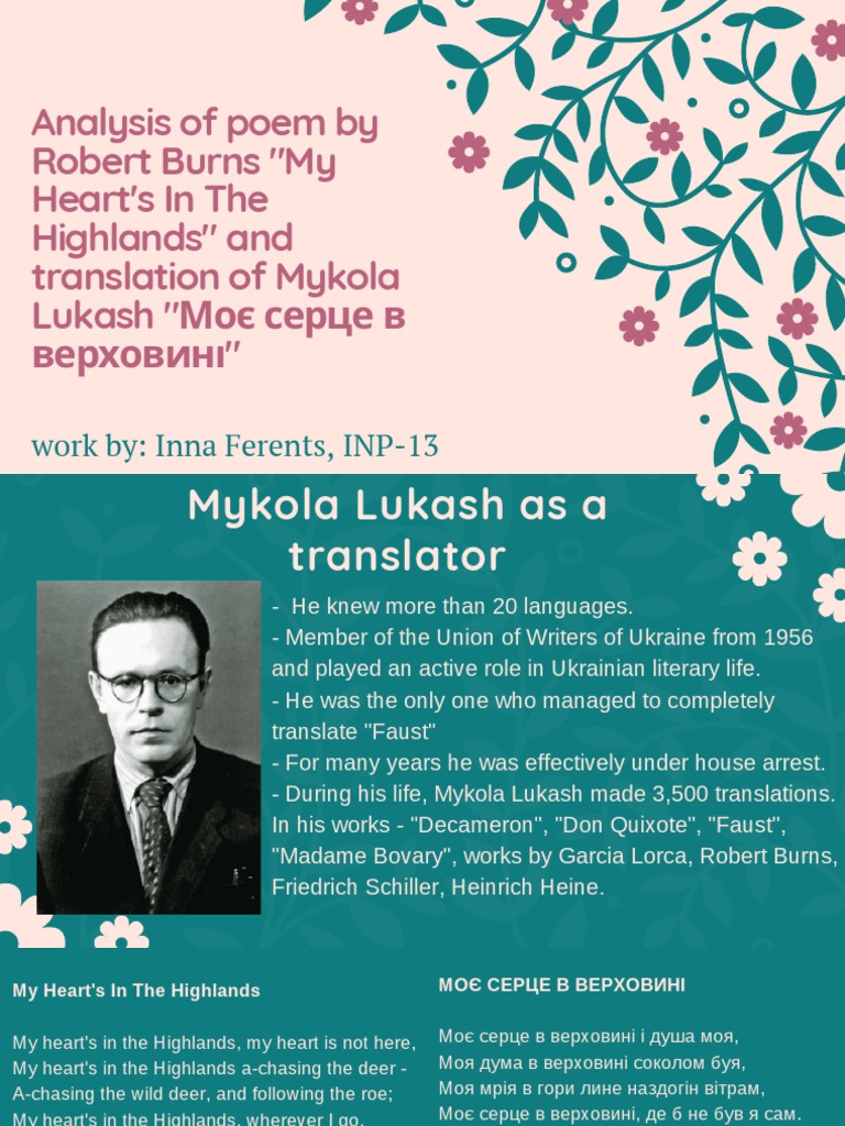 Mukola Lukash As A Translator | PDF | Translations