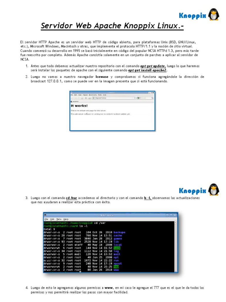 Apache Knoppix | PDF | Servidor HTTP Apache | Informática
