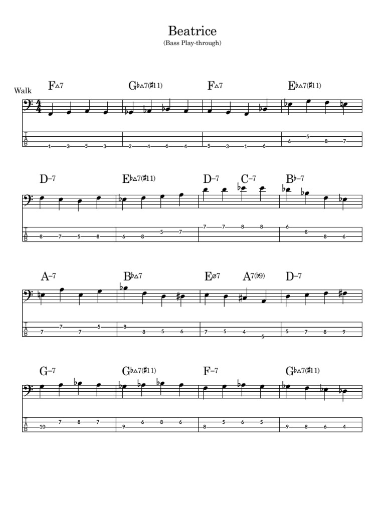 Beatrice Play-Through Transcription | PDF