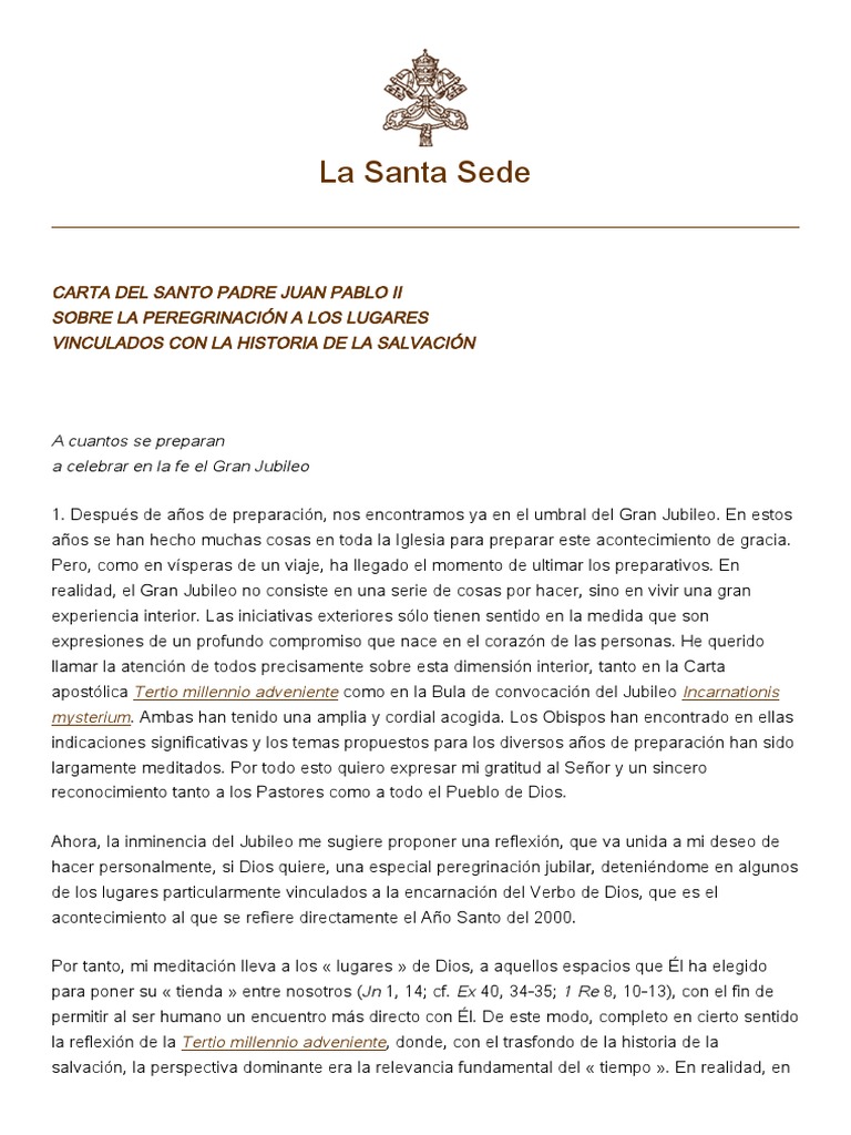 Carta Del Santo Padre Juan Pablo Ii | PDF | Jesús | Pablo el apóstol