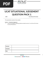 UCAT SJT Cheat Sheet | PDF | Medical Ethics | Medicine
