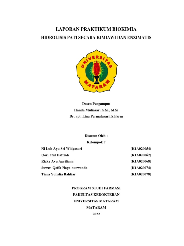 B7 - Hidrolisis Pati Secara Kimiawi Dan Enzimatis - Laporan Tetap | PDF