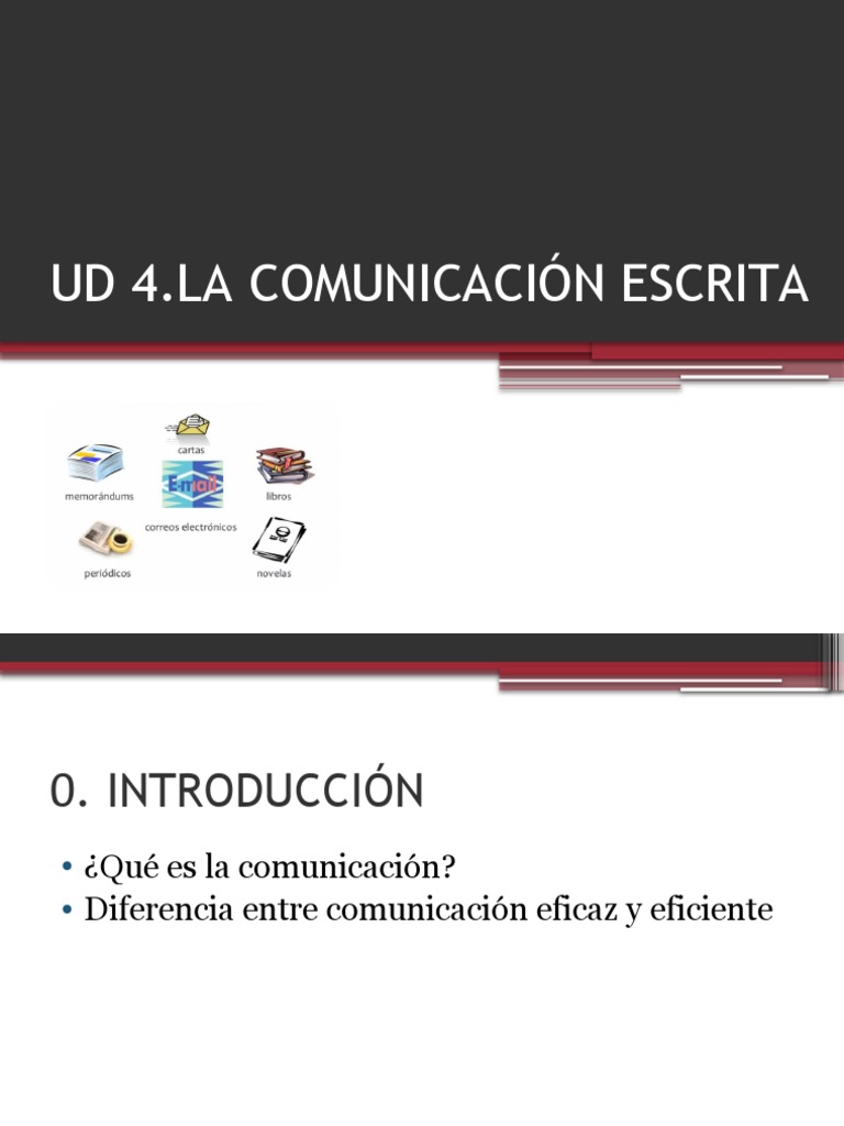 UD 4. Comunicación Escrita | PDF