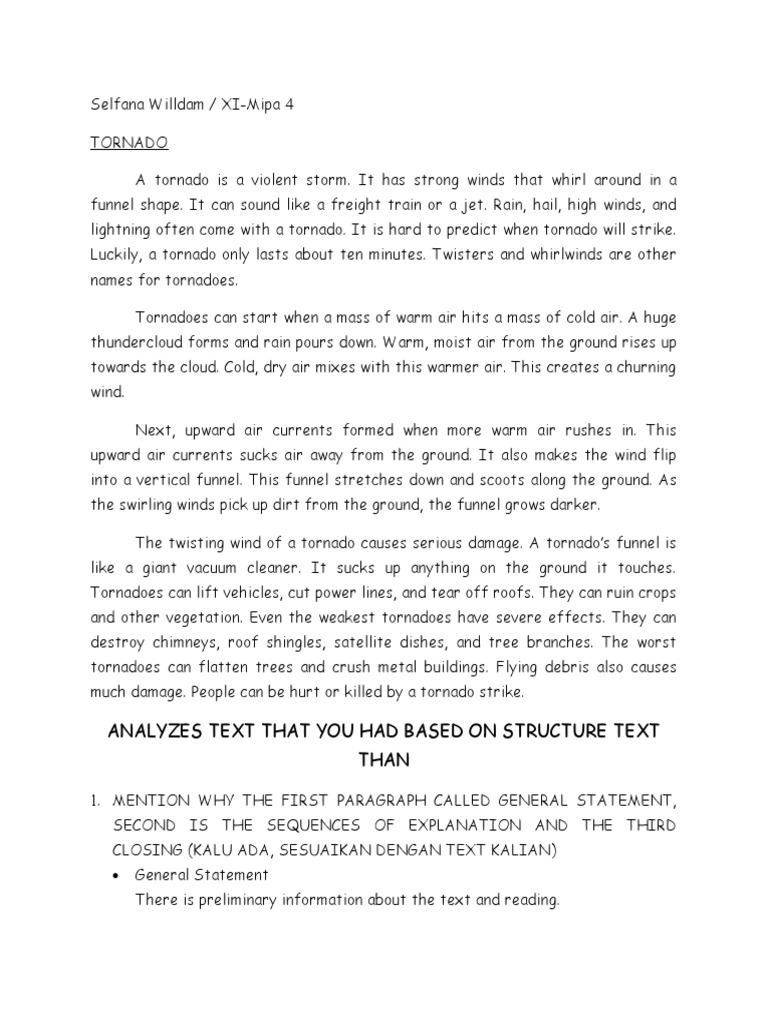 Selfana Willdam-XI Mipa 4 | PDF | Tornadoes | Weather Events