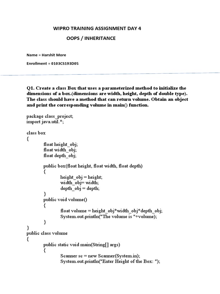 Wipro Training Assignment Day 4 | PDF | Body Mass Index | Software Development