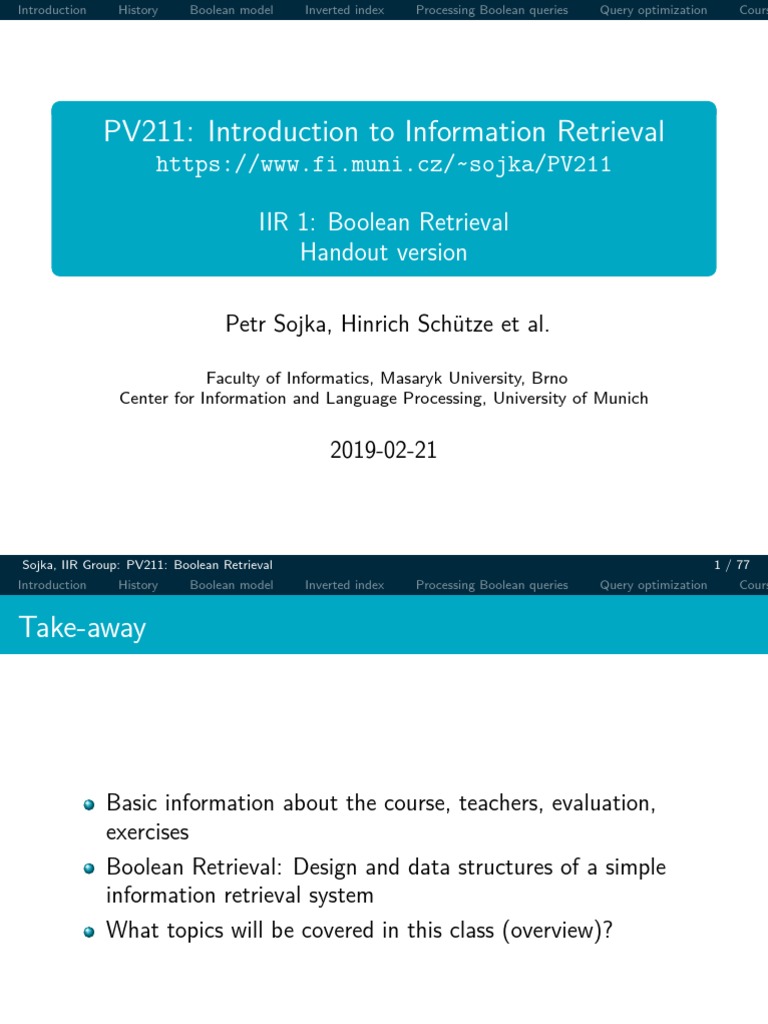 P 01 Intro | PDF | Information Retrieval | Search Engine Indexing