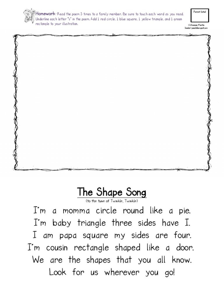 Shape Song | PDF