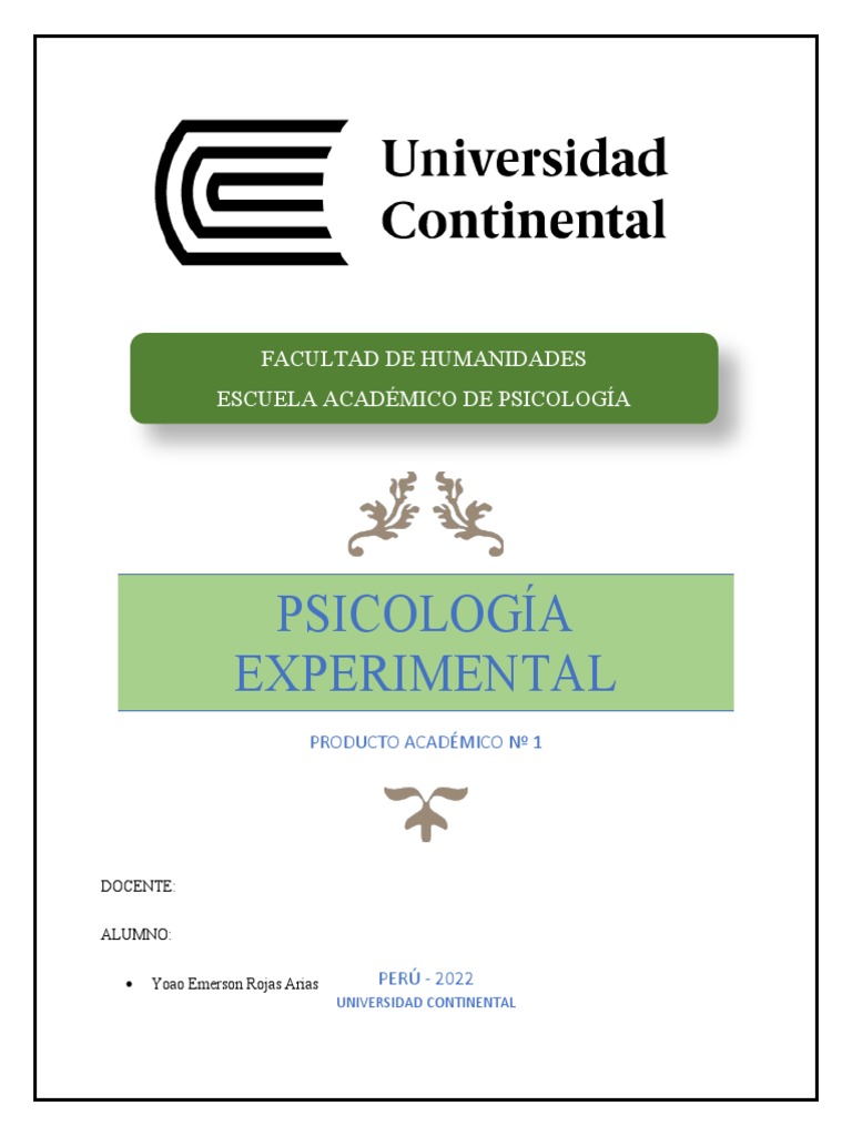Psicología Experimental | PDF
