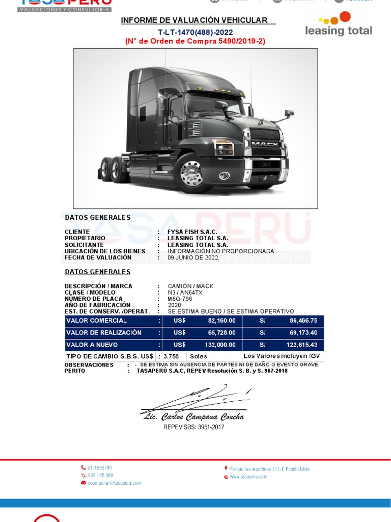 Informe 1470 (488) - Lt-Fysa Fish S.A.C. (O.c. 5490-2019-2) | PDF ...
