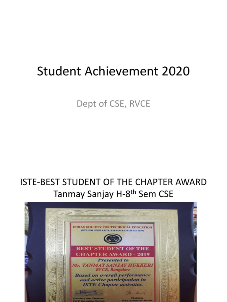 Cse - Student Achievent 2020 | PDF
