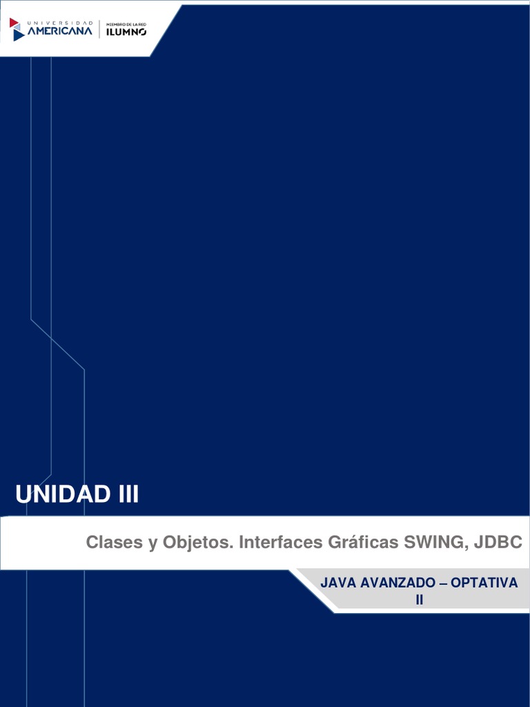 U3 Java2 | PDF | Java (lenguaje de programación) | Interfaces gráficas de usuario