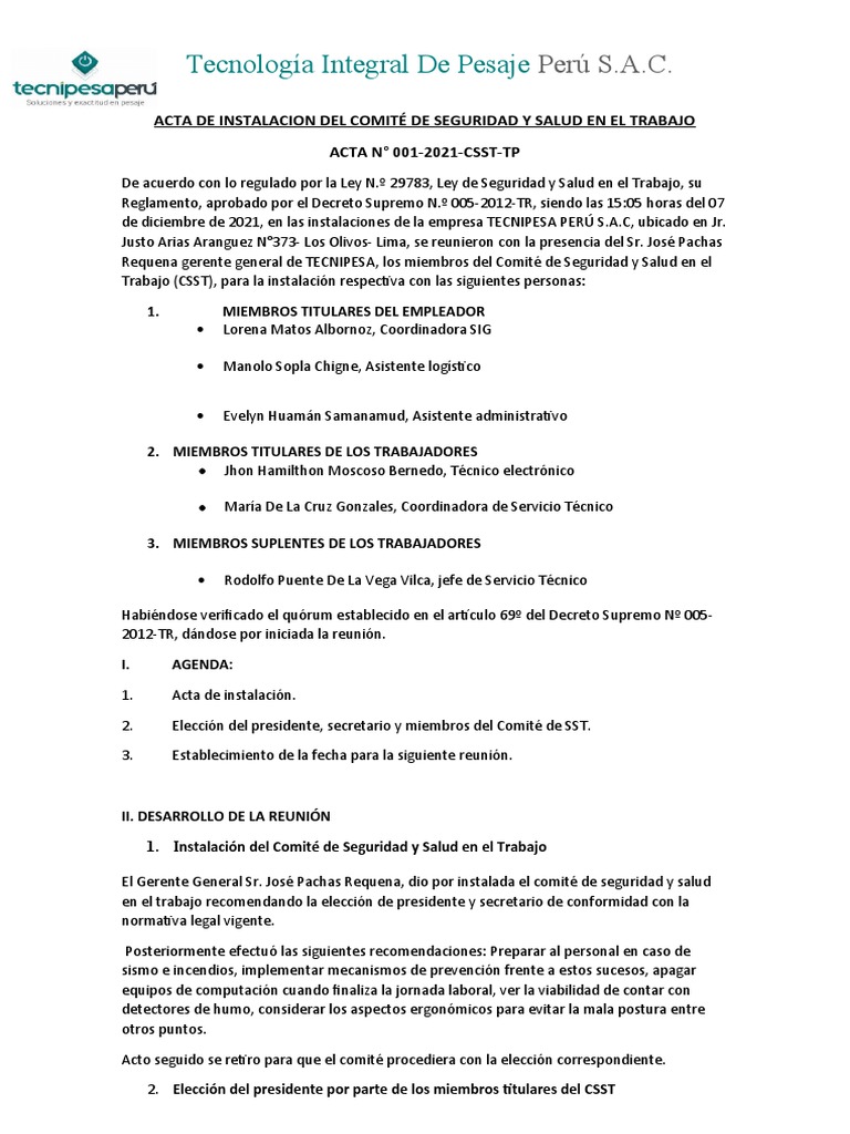 Acta de Instalacion | PDF | Gobierno
