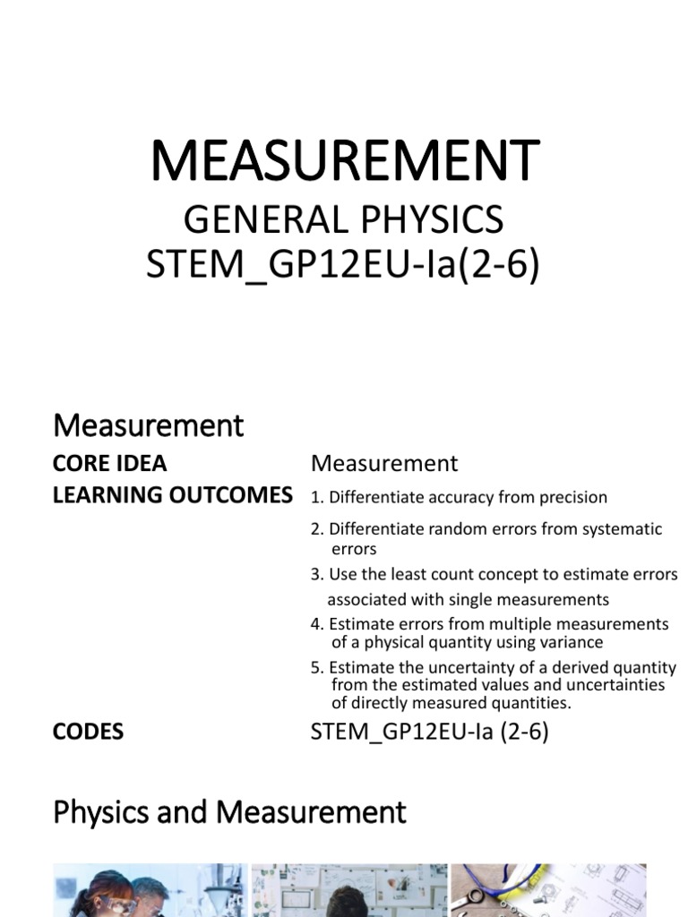 Measurement | PDF | Accuracy And Precision | Measurement