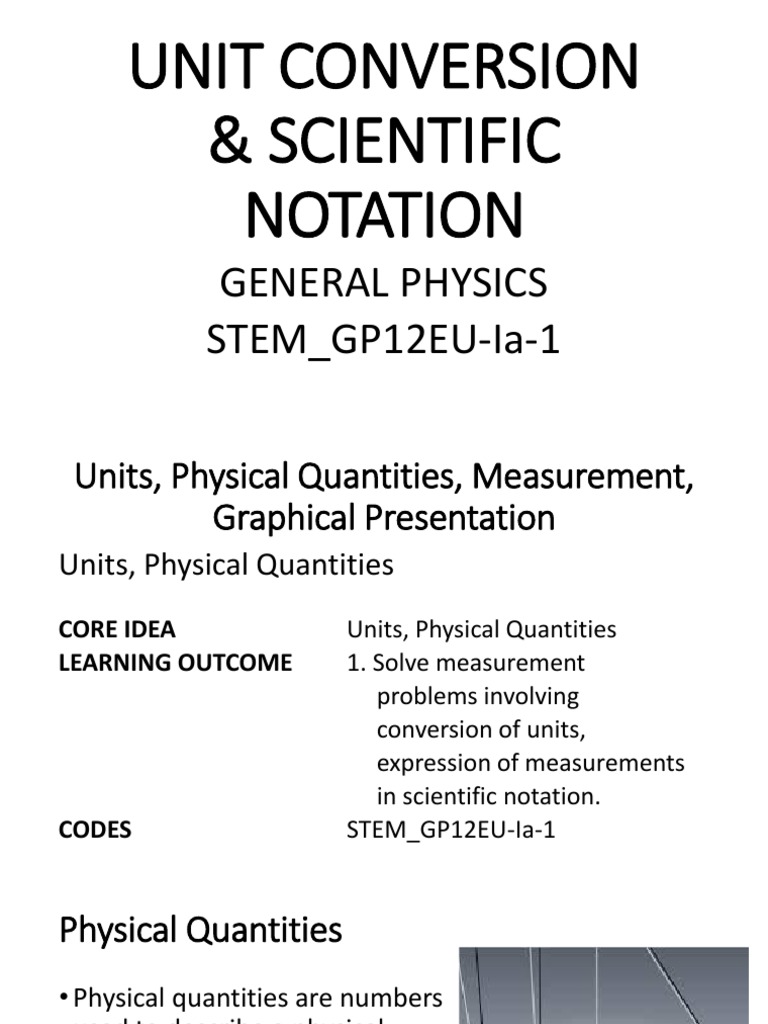 Conversion & Scientific Notation | PDF | Significant Figures ...