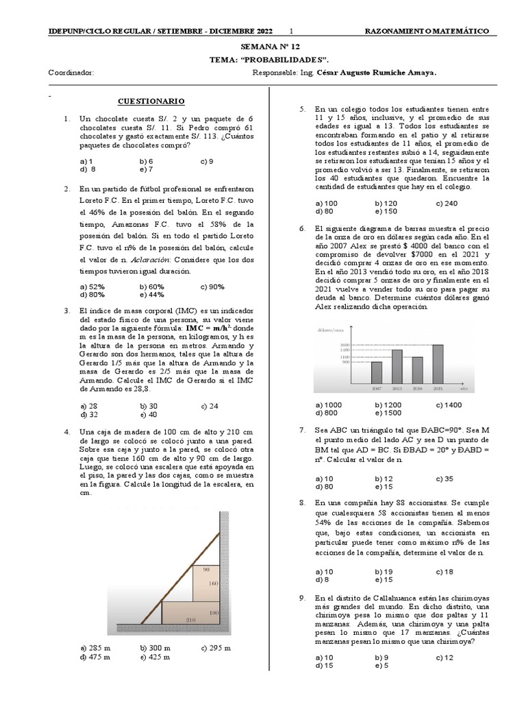 Banco Onem 2022 | PDF | Probabilidad