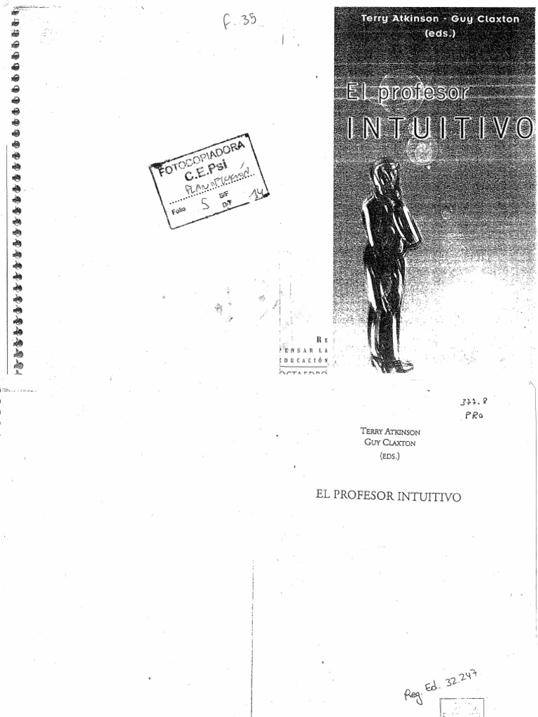 Atkinson y Claxton El Profesor Intuitivo. Cap. 1 y 2 Primera Parte | PDF