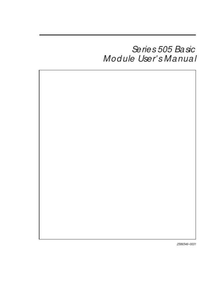 Ti 505 Basic | PDF | Programmable Logic Controller | Electrical Connector