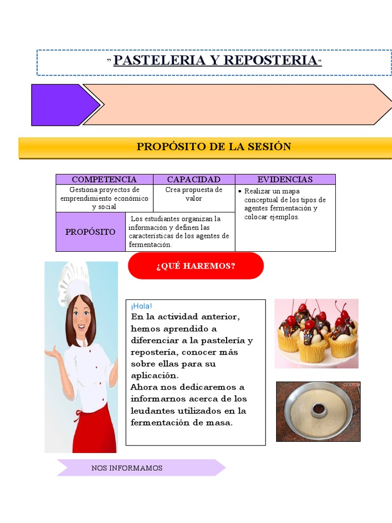 Ficha de Trabajo Reposter Elvia | PDF | Levadura | Bicarbonato de sodio