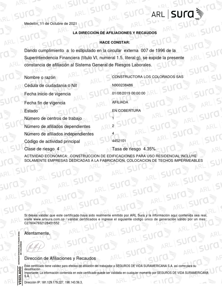 La Dirección de Afiliaciones Y Recaudos | PDF