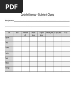 Mapa Glicêmico Glicemia Controle | PDF