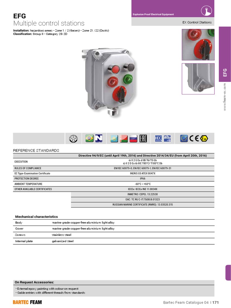 05 Ex Control Stations-2016 Ing | PDF | Manufactured Goods | Electrical ...