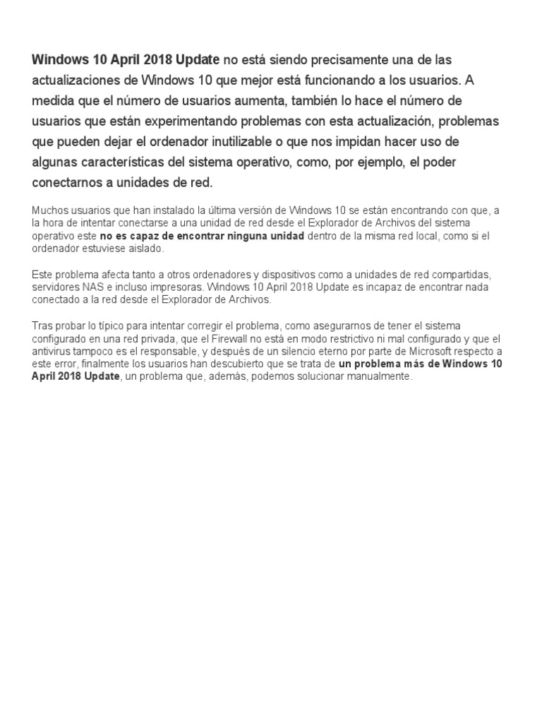 Problemas Con Conexiones de Red | PDF | Windows 10 | Microsoft Windows