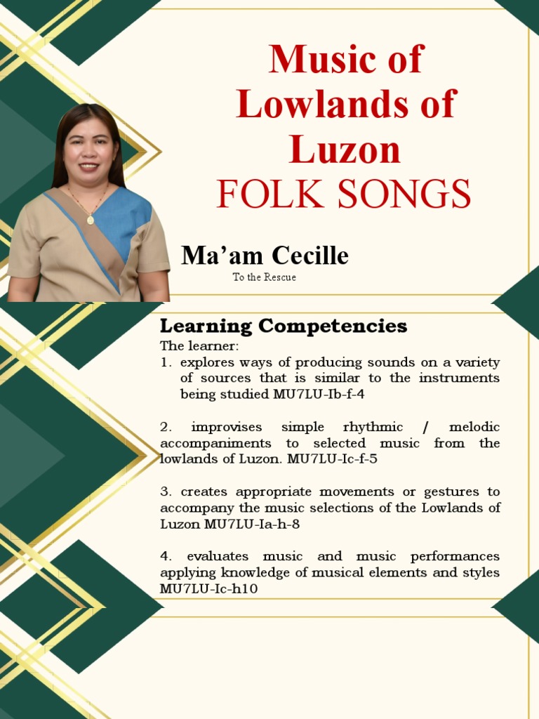 Lowland Music of Luzon: Folk Songs | PDF | Rhythm | Songs
