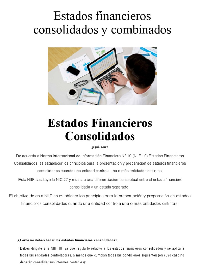 Estados Financieros Consolidados Y Combinados Pdf Normas