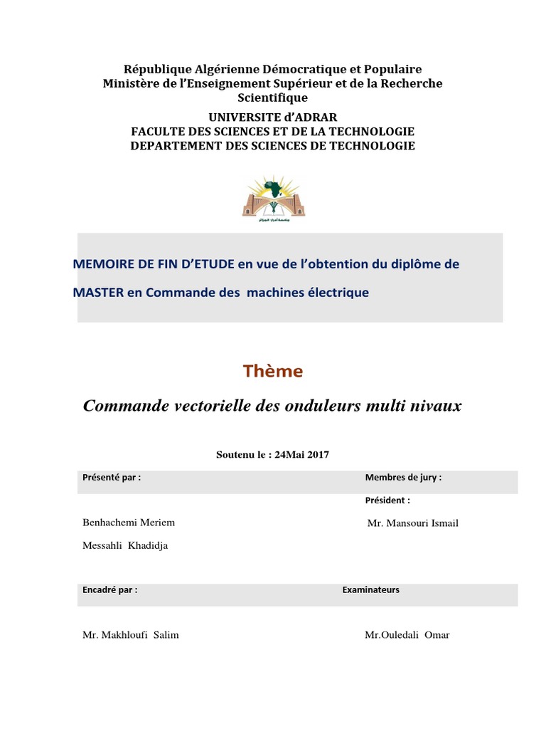 Commande vectorielle des onduleurs MLI | PDF | Onduleur | Courant ...