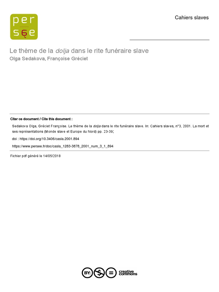 Dolja dans le rite funéraire slave | PDF | Pains | Funérailles