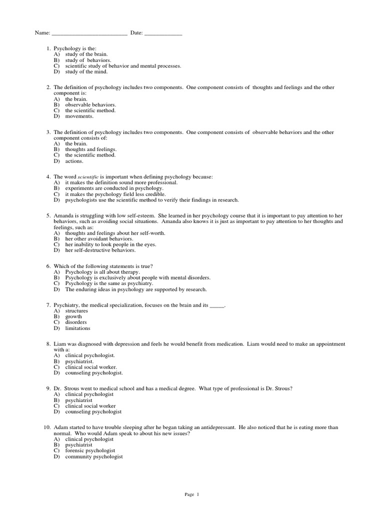 Science Q | PDF | Psychology | Psychologist