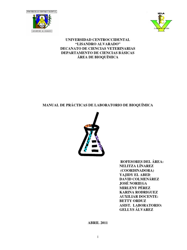 Manual De Practicas Bioquímica Pdf Carbohidratos Química