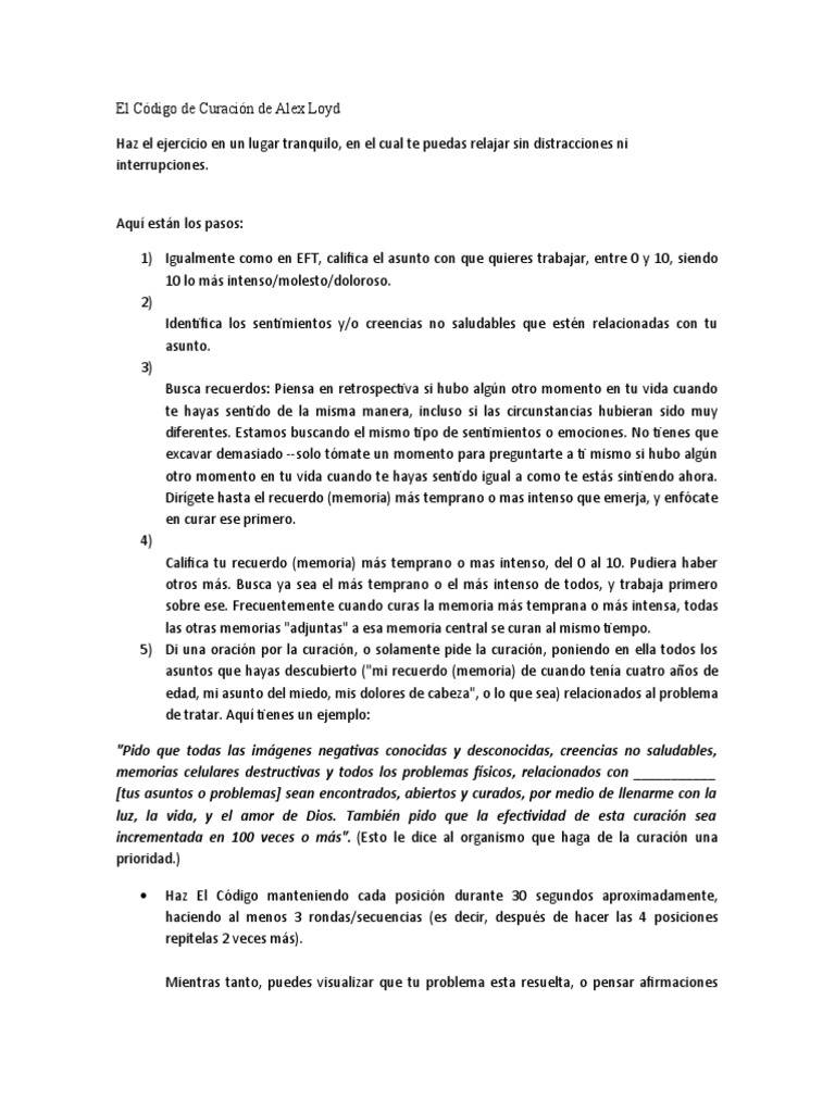 El Código de Curación de Alex Loyd | PDF | Memoria