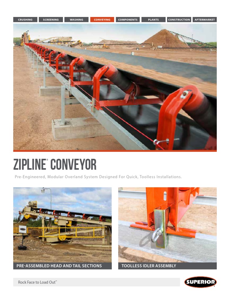 Zipline Conveyor SPLT1134ENWB 02 | PDF | Belt (Mechanical) | Equipment