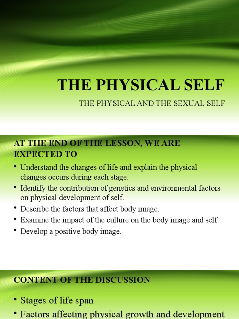 The Physical Self 1 | PDF | Adolescence | Self Esteem