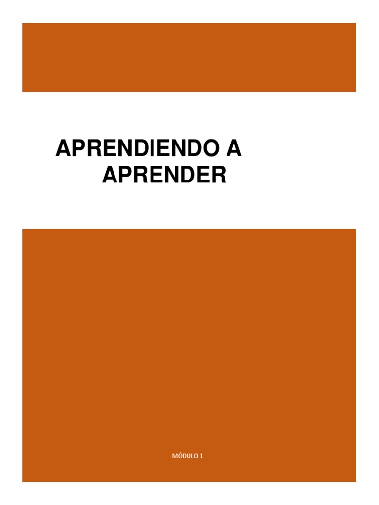M1. Aprendiendo A Aprender | PDF | Aprendizaje | Conocimiento