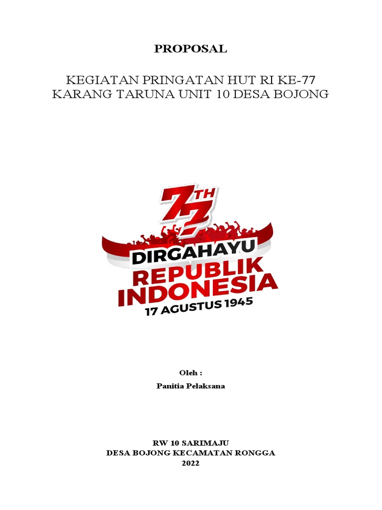 HUT RI ke-77 RW 10 Sarimaju | PDF | Griya & Taman