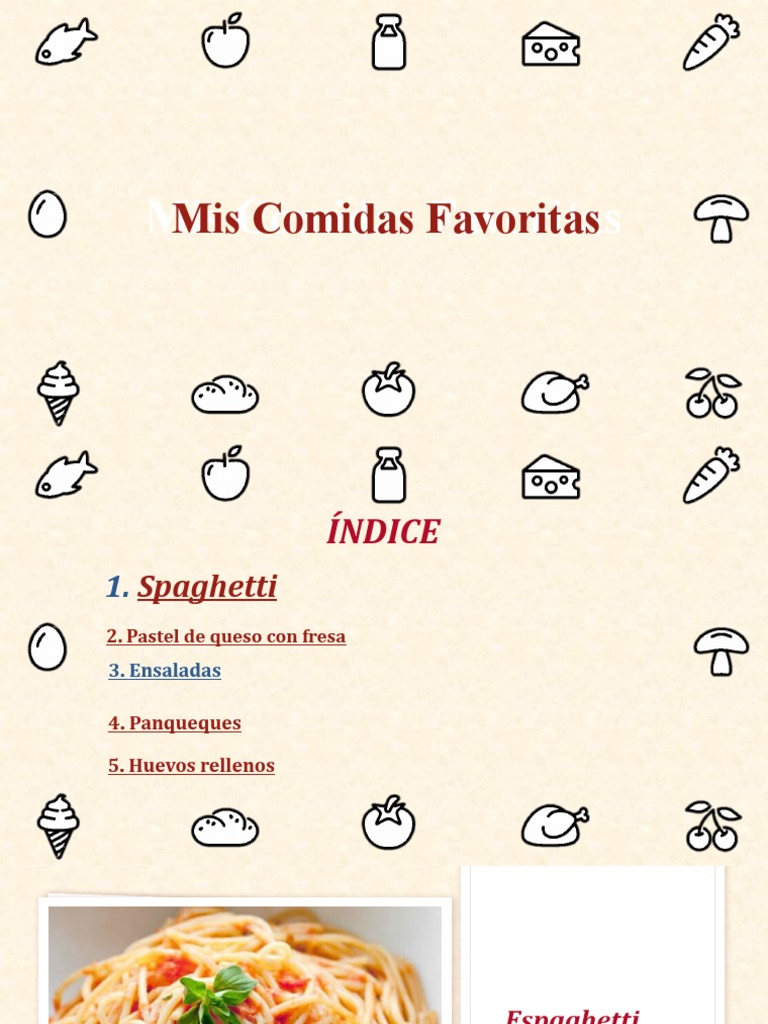 Mis Comidas Favoritas | PDF