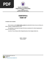 Certification of First Day of Service | PDF