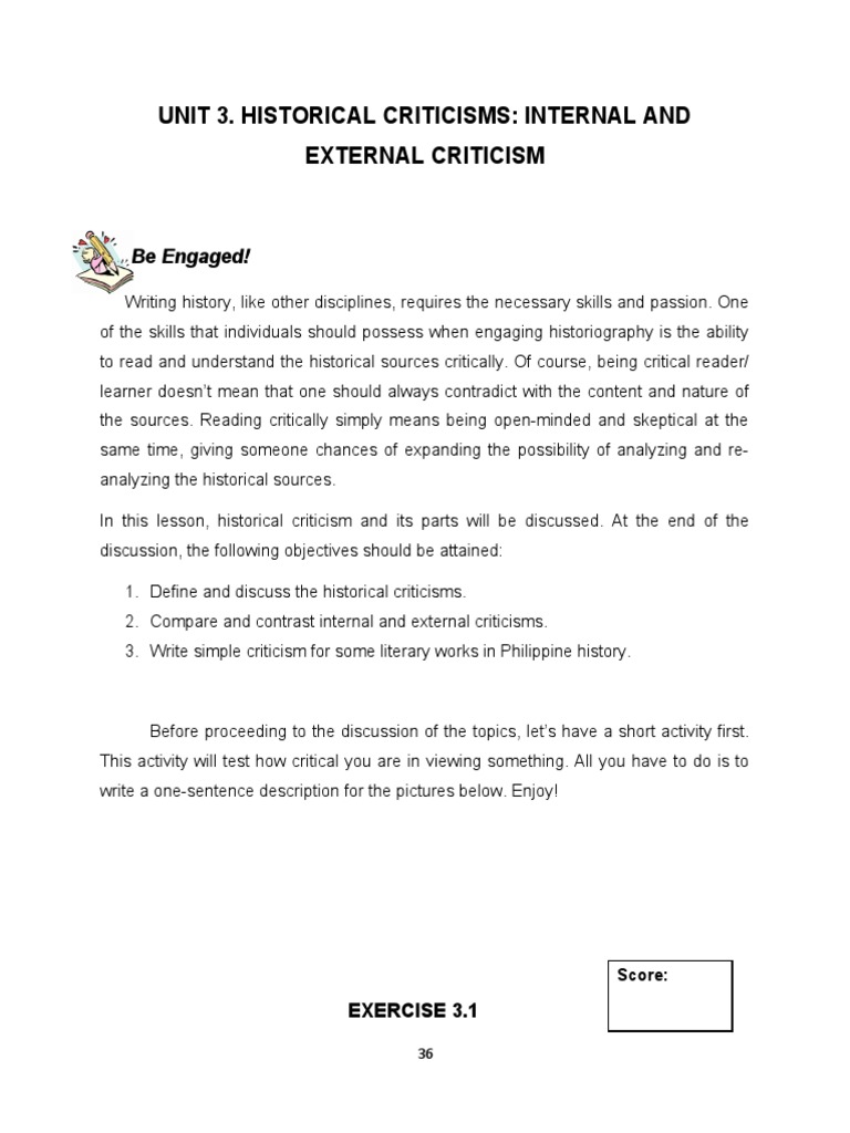 Share LESSON 3. Historical Criticisms 8 | PDF