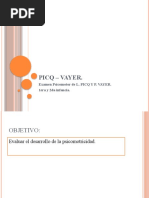 FICHA TÉCNICA Examen Psicomotor de Picq y Vayer - 1° Infancia | PDF