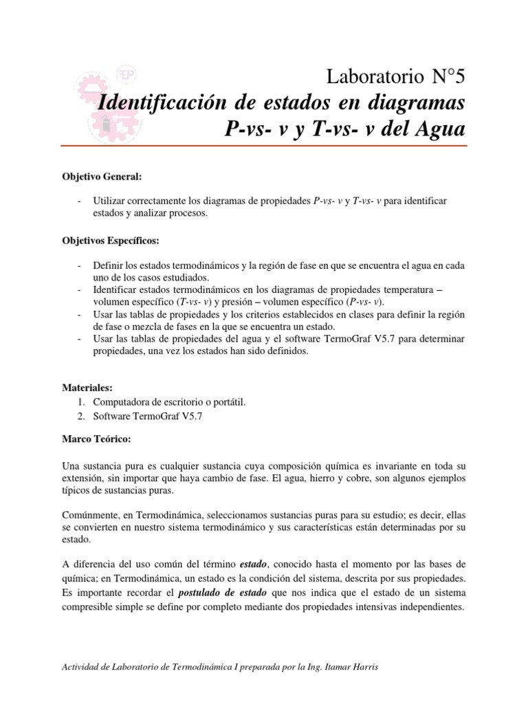 Laboratorio 5 Identificacion de Estados TermoGraf V5.7 | PDF | Fase ...