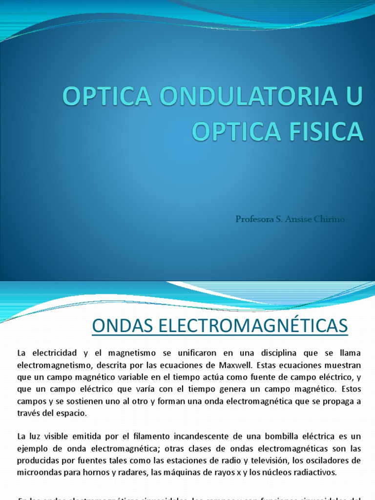 OPTICA FISICA 1 Interferencia | Descargar gratis PDF | Radiación ...