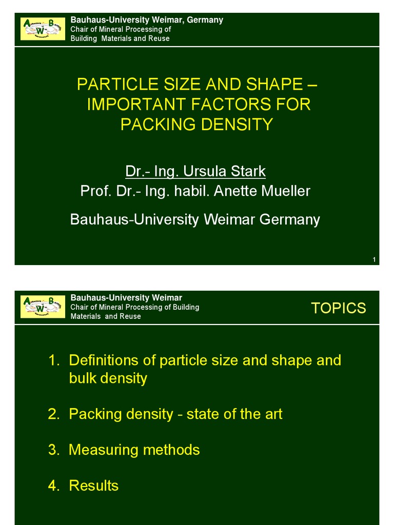 Particle Size | PDF | Particle Size | Density