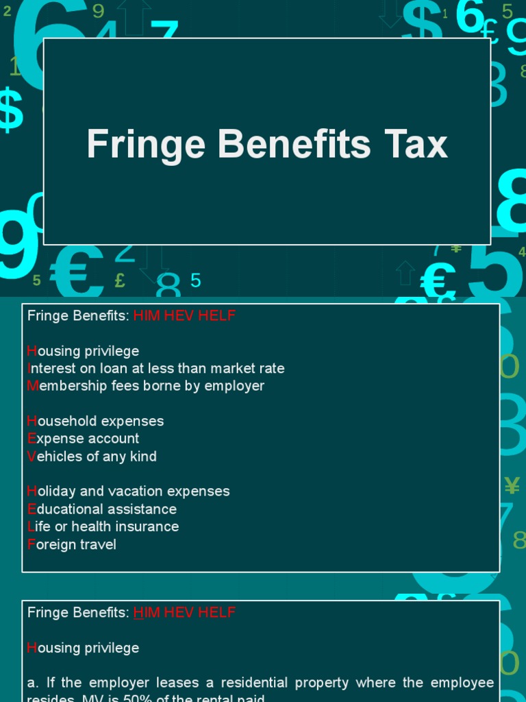 Fringe Benefits Tax | PDF | Employee Benefits | Employment