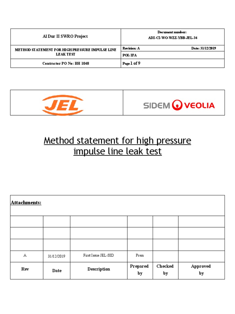 MS For High Pressure Leak Test | Download Free PDF | Leak | Pipe (Fluid ... MS For High Pressure Leak Test | Download Free PDF | Leak | Pipe (Fluid ...