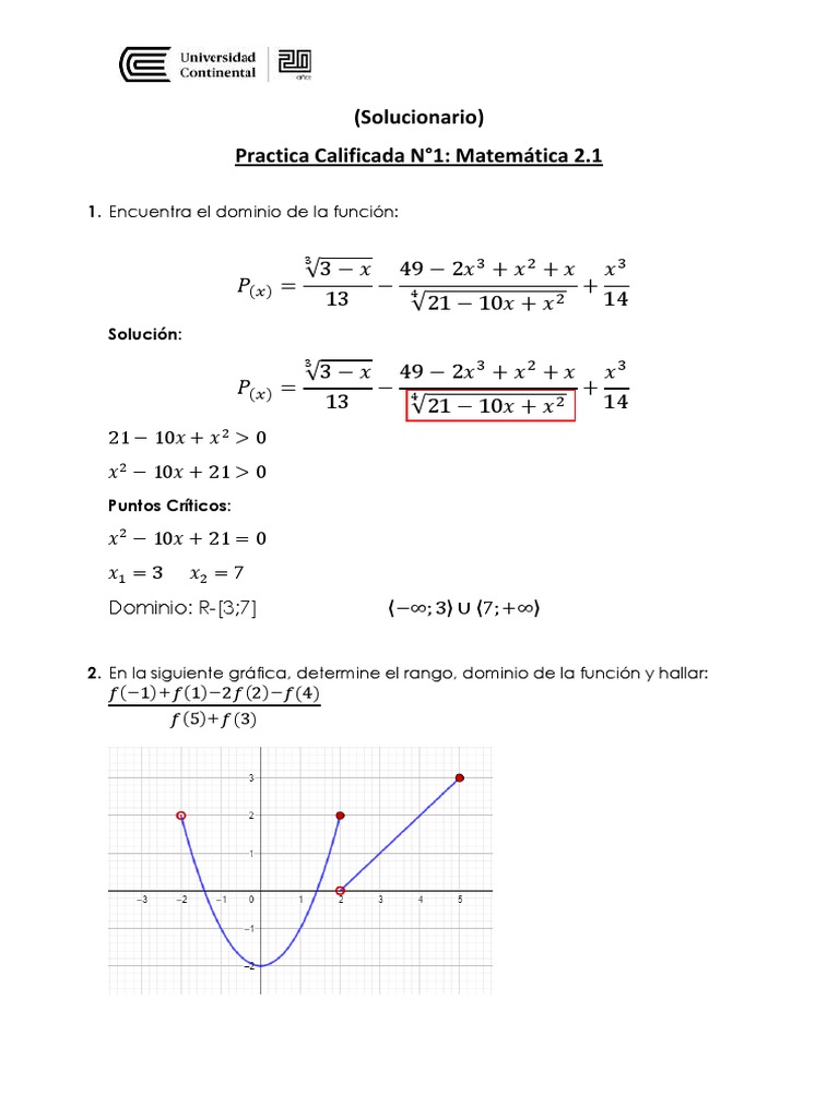 Practica Calificada N 1-A Solucionario | PDF