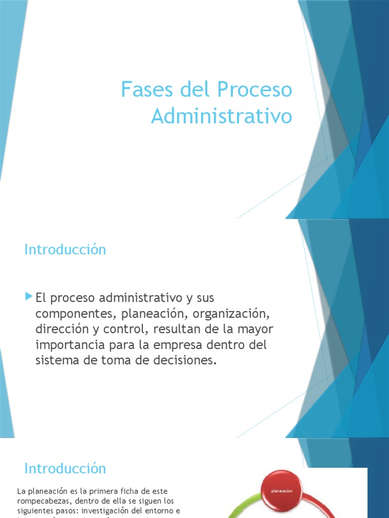 Fases Del Proceso Administrativo | PDF | Planificación