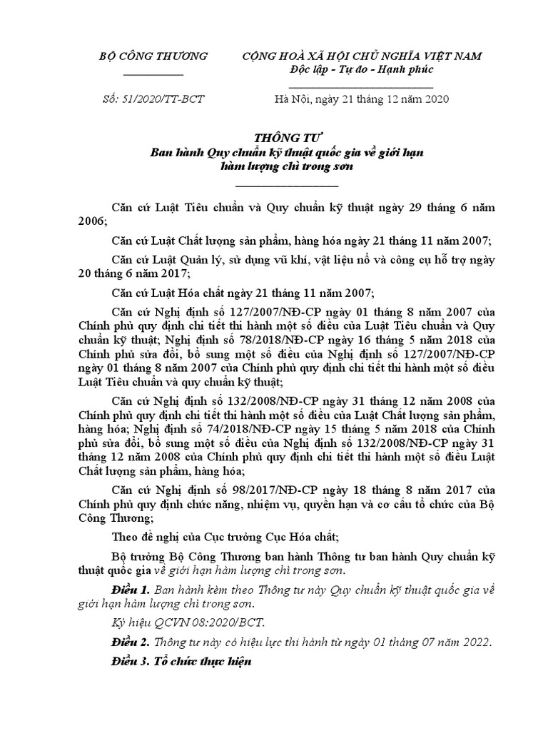 QCVN 08.2020.BCT | PDF