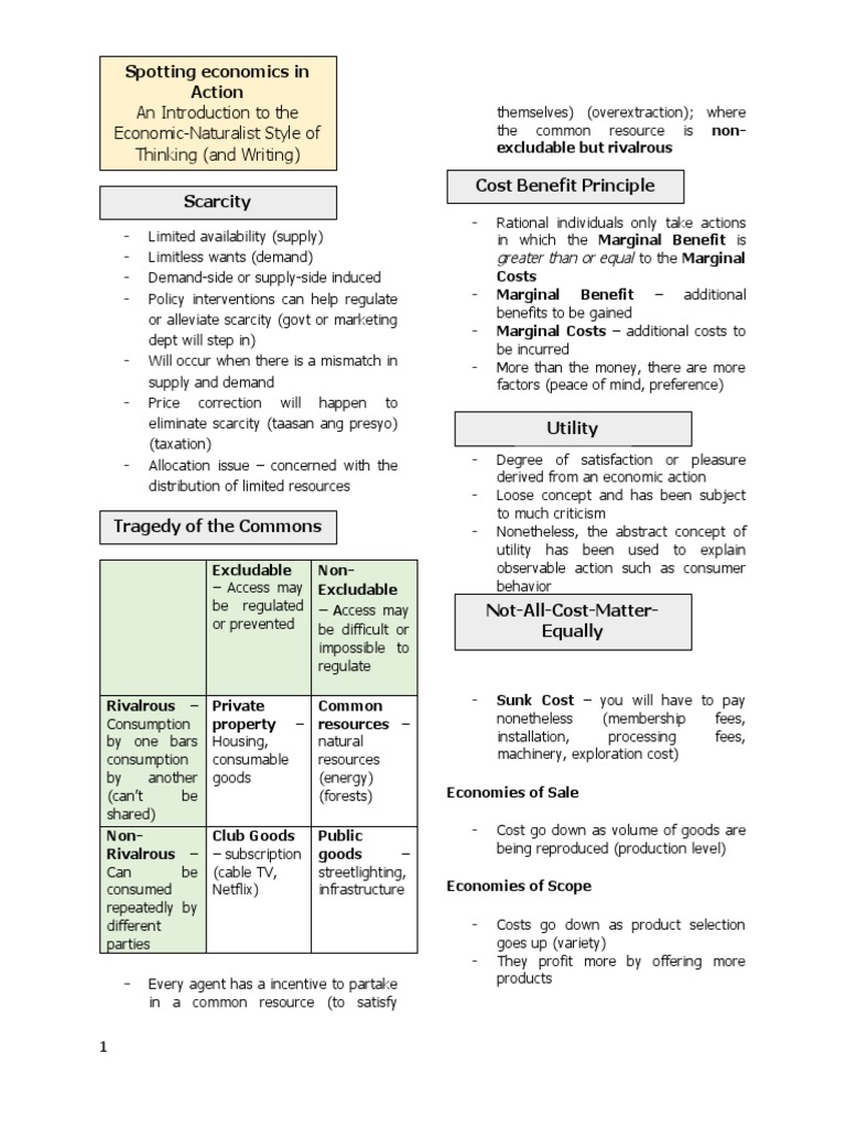 Understanding Key Economic Concepts Through a Careless Crash Course in ...